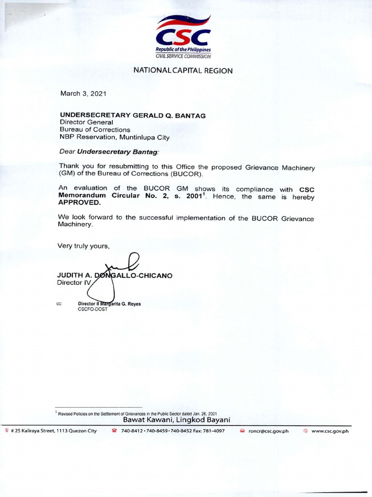 BUCOR Grievance Machinery Approval | PDF | Employment | Salary