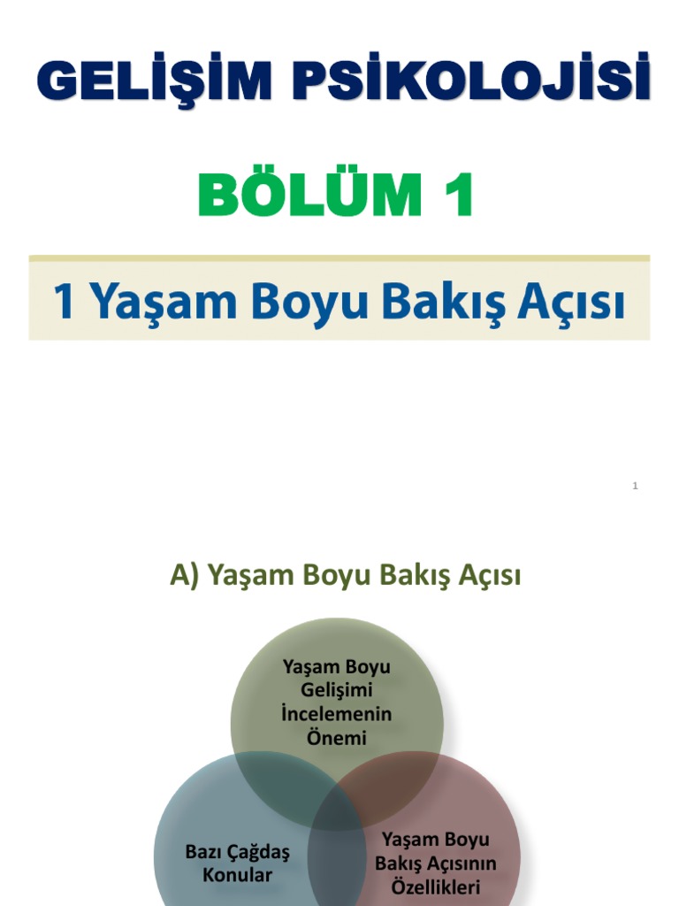 Bolum 1-Yasamboyu Gelisim Giris | PDF