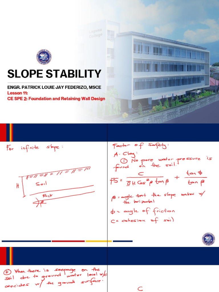 Lesson 11 Slope Stability | PDF