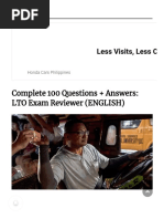 Theoretical Driving Exam Sample Reviewer | PDF | Traffic | Test ...