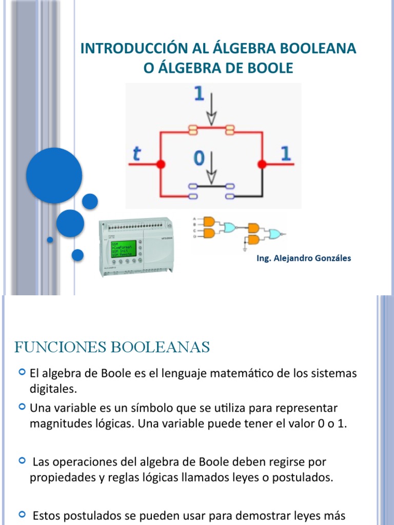 Introduccion Al Algebra de Boole | PDF | Álgebra de Boole | Enseñanza de matemática