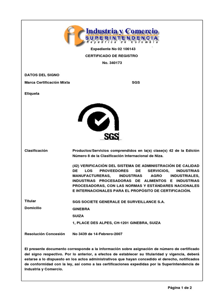 Certificado de Marca | PDF
