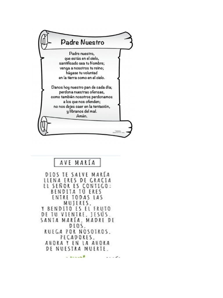 Ave Maria y Padre Nuestro | PDF
