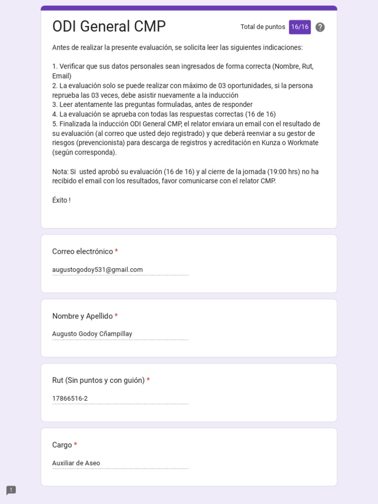 ODI General CMP | PDF