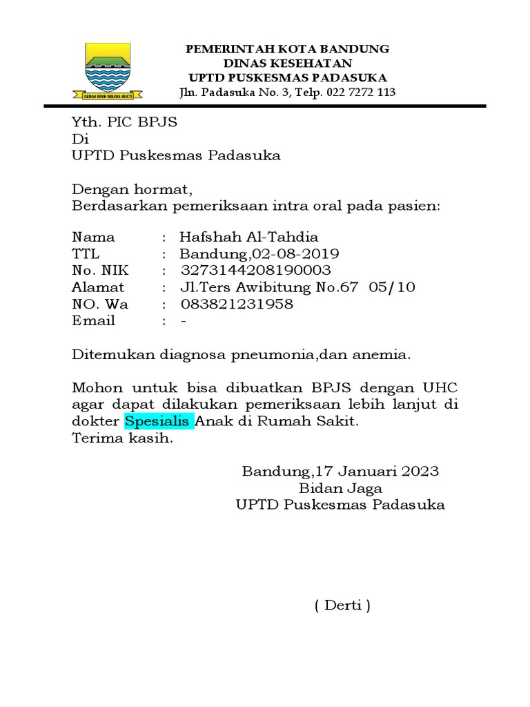 Memo Untuk Pasien Pro UHC | PDF