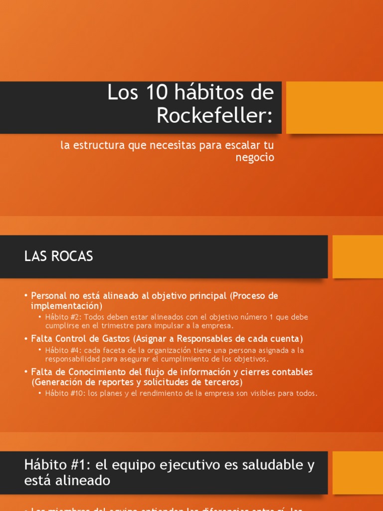 Los 10 Hábitos de Rockefeller | PDF | Indicador de rendimiento | Business