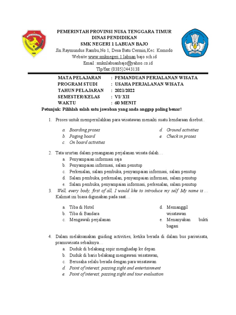 Soal PPW Kelas Xii 2021-2022 | PDF