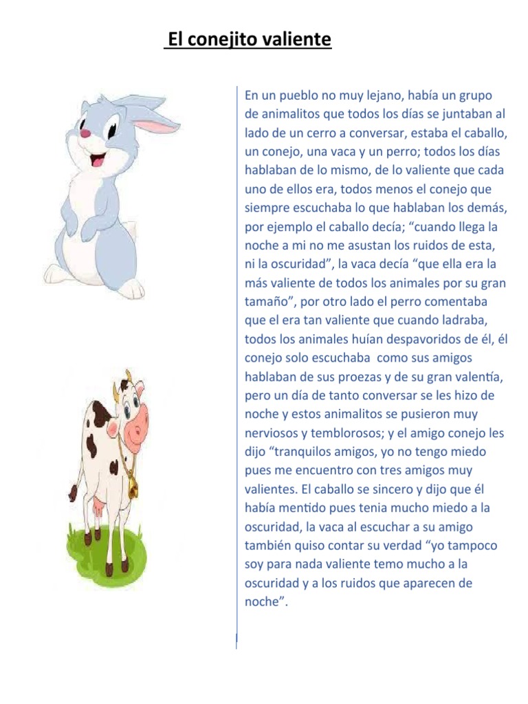 El conejito valiente y sus amigos | PDF