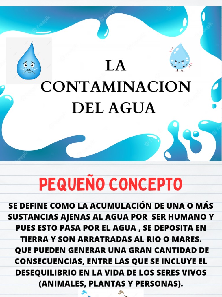 Contaminación del Agua: Causas y Efectos | PDF | La contaminación del ...
