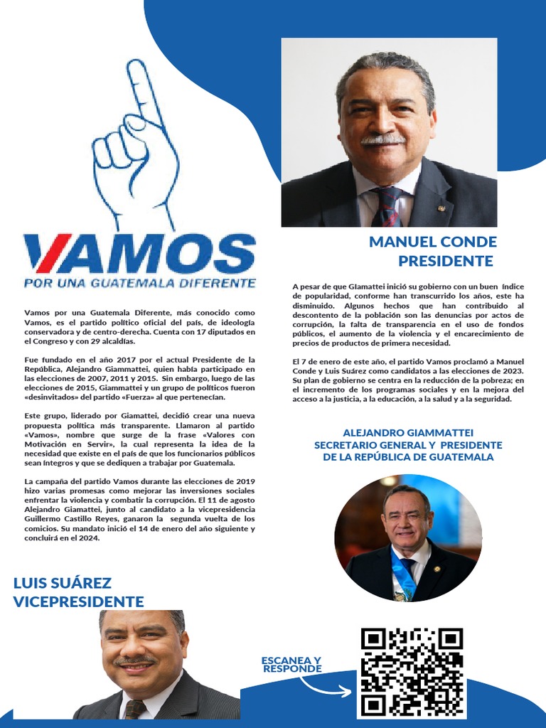 PARTIDO VAMOS (17 × 11 In) (11 × 17 In) | PDF | Guatemala | Gobierno