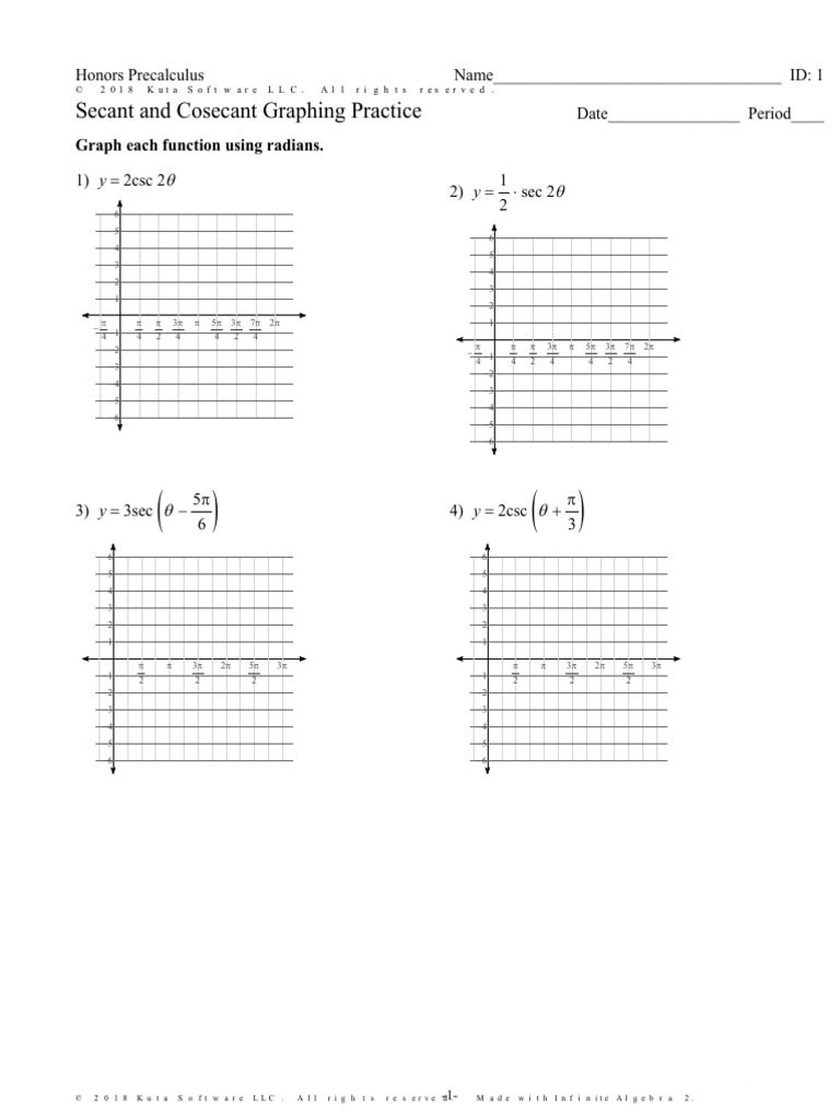 Secant And Cosecant Graphing Practice Pdf