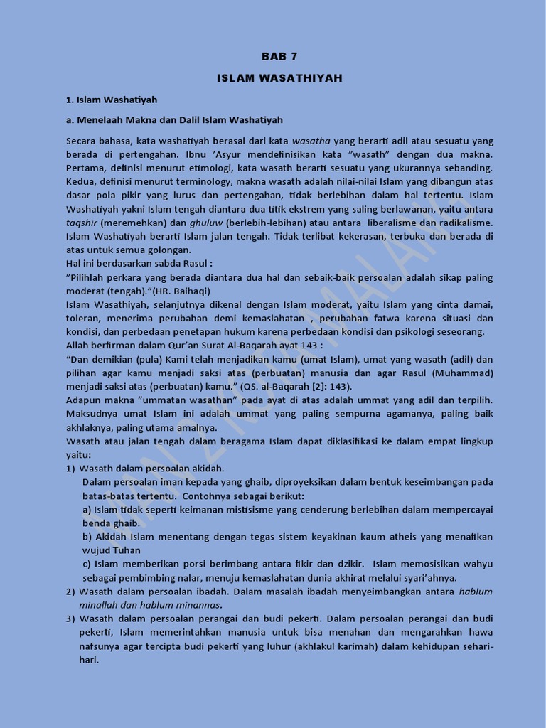 Islam Wasathiyah | PDF