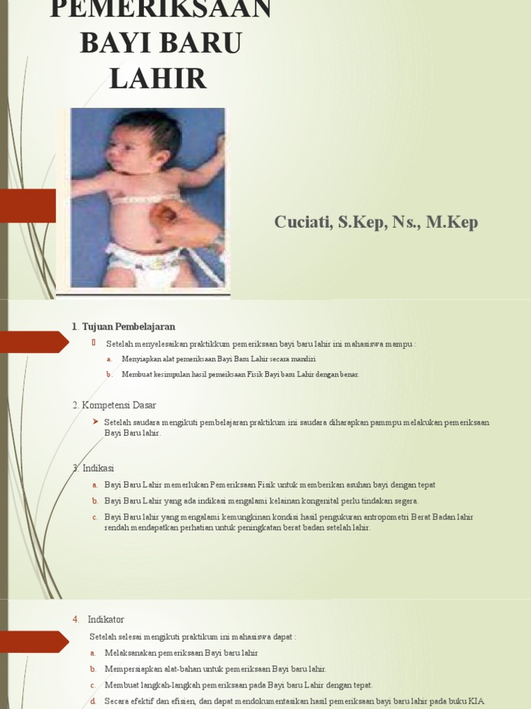 Pemeriksaan Fisik Bayi Baru Lahir | PDF