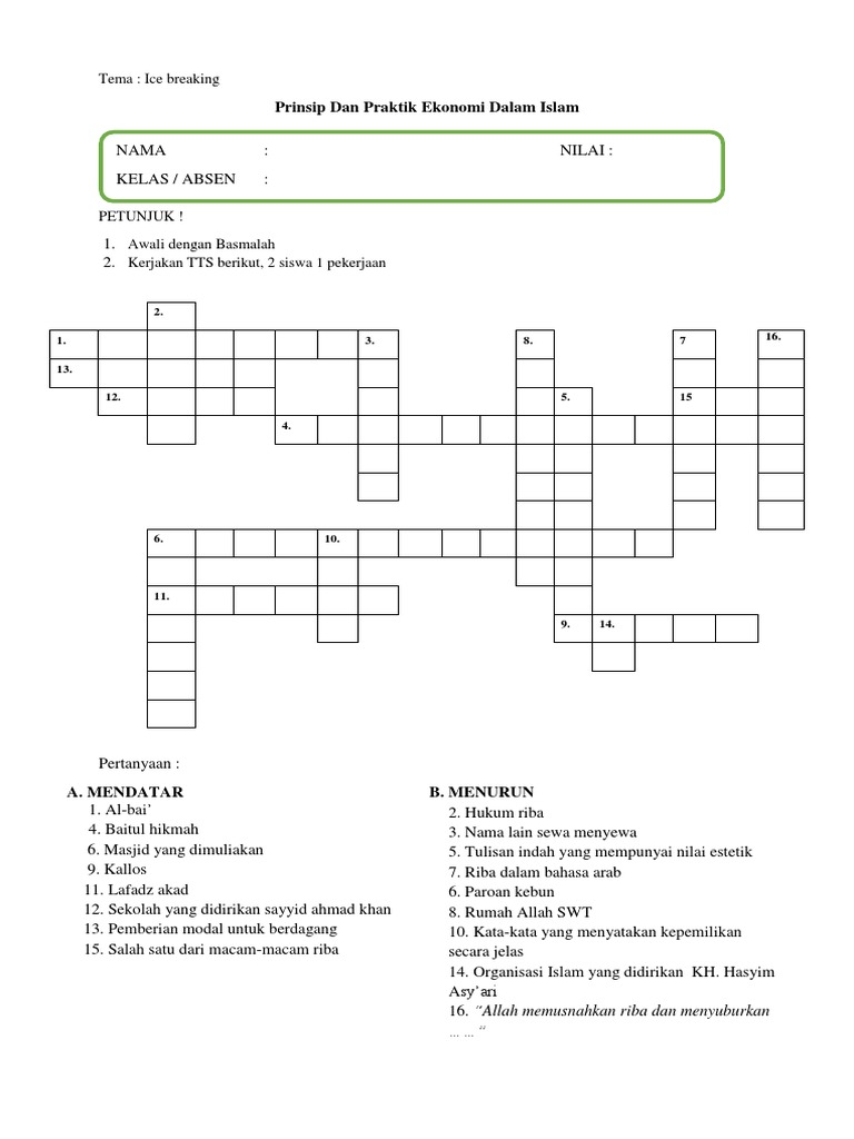 Soal TTS KELAS 11 | PDF