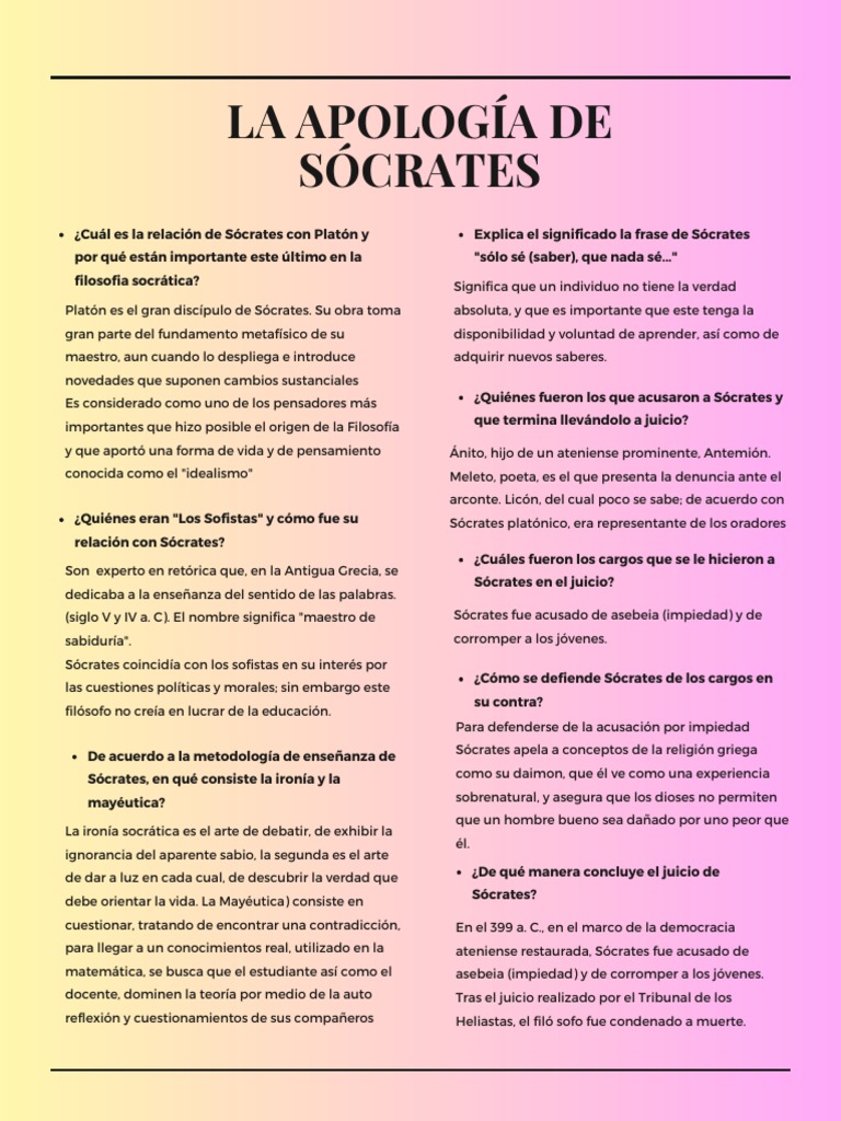 La Apología de Sócrates - D | PDF
