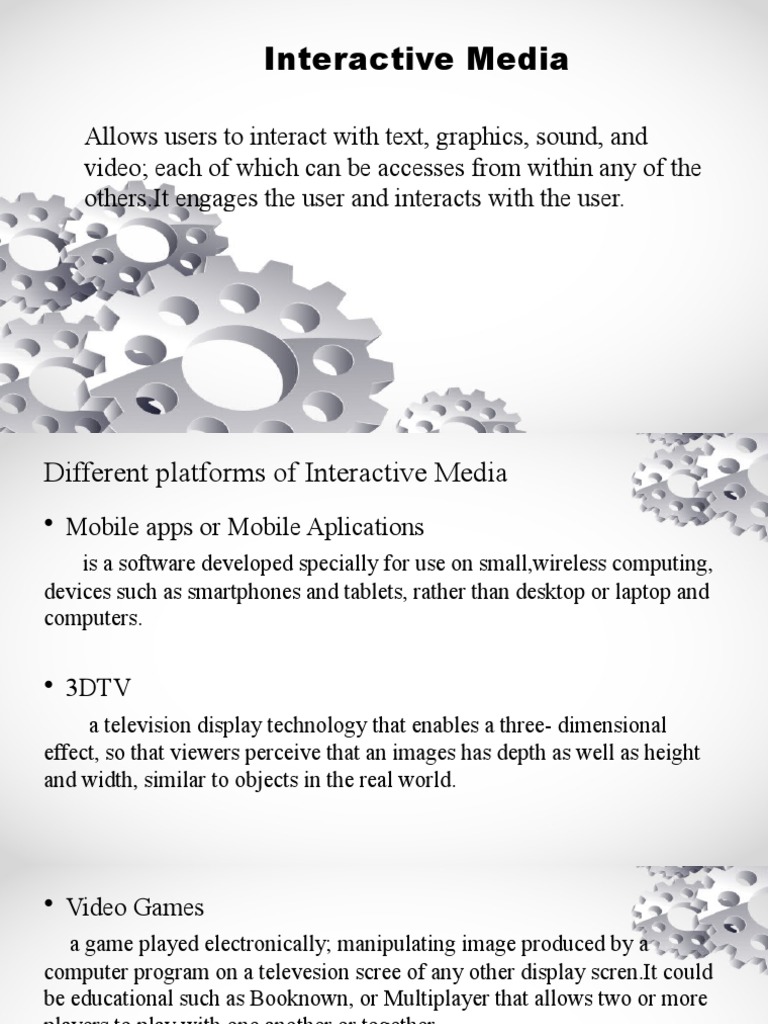 Interactive Media | PDF | Role Playing Games | Application Software