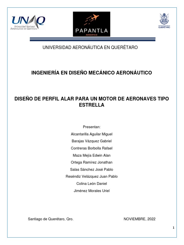 Diseño de Perfil Alar Aeronáutico | PDF | Ciencias fisicas