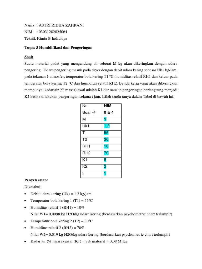 T3 Humidifikasi Dan Pengeringan | PDF