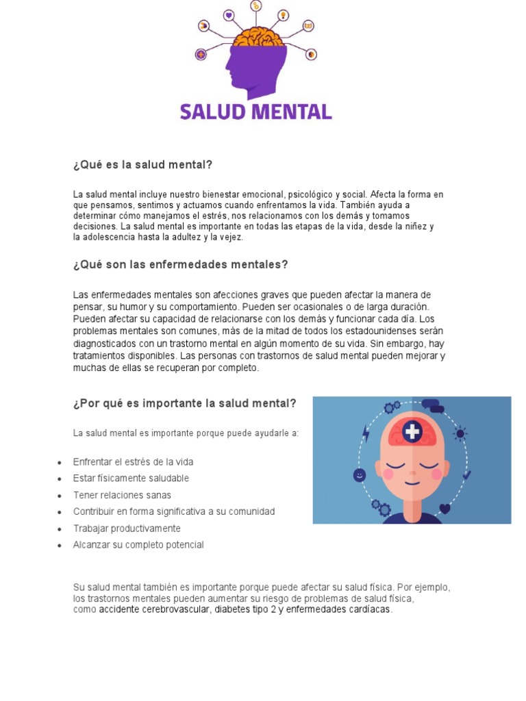 Qué es la salud menta1 | PDF | Mente | Salud mental
