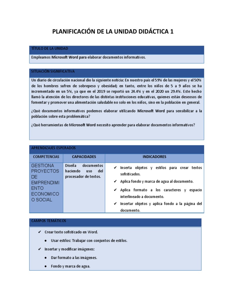 Ept 1 Unidad | PDF | Microsoft Word | Microsoft