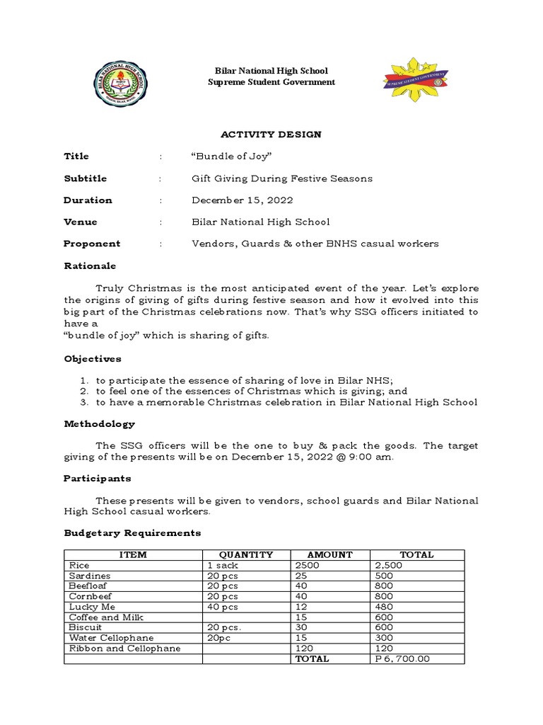 Bundle of Joy Gift Giving Event | PDF