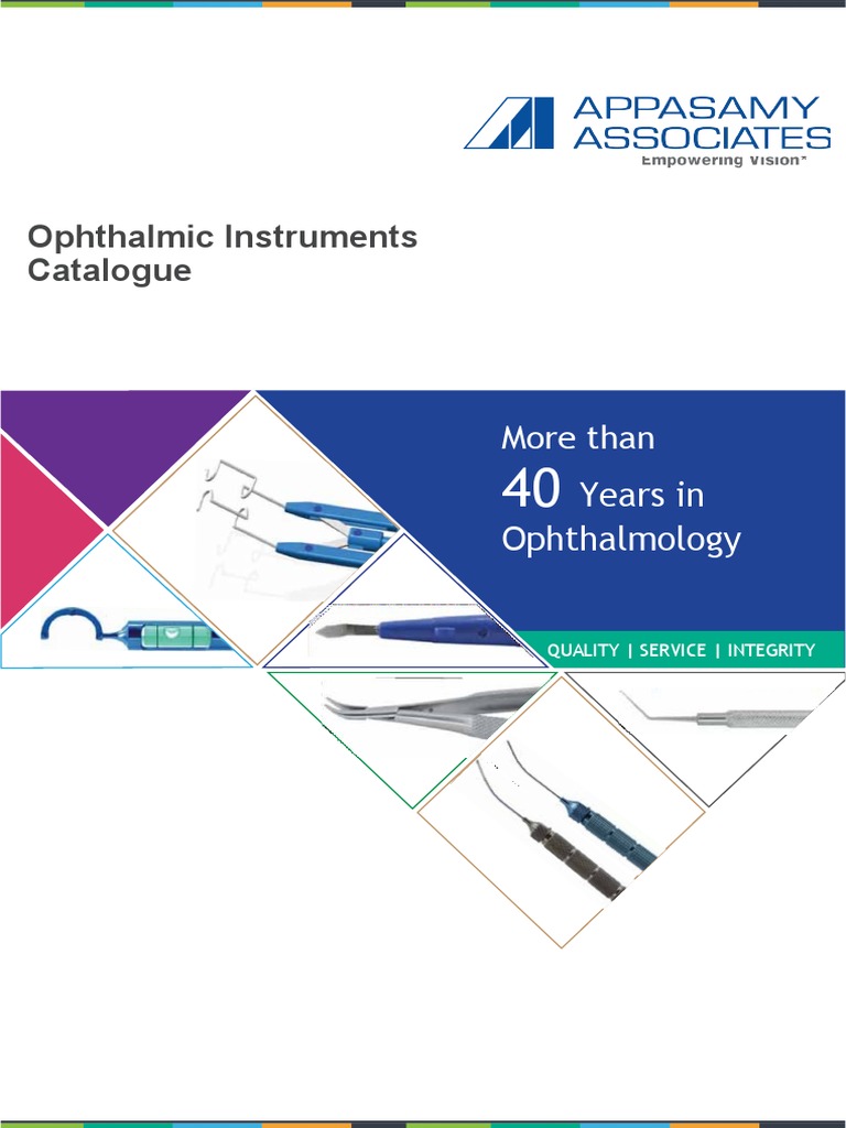 Appasamy Ophthalmic Instruments Catalogue | PDF | Knife | Surgery