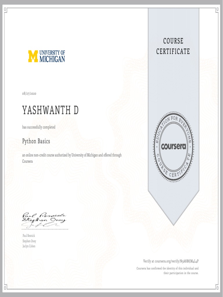 Coursera Python Basics | PDF