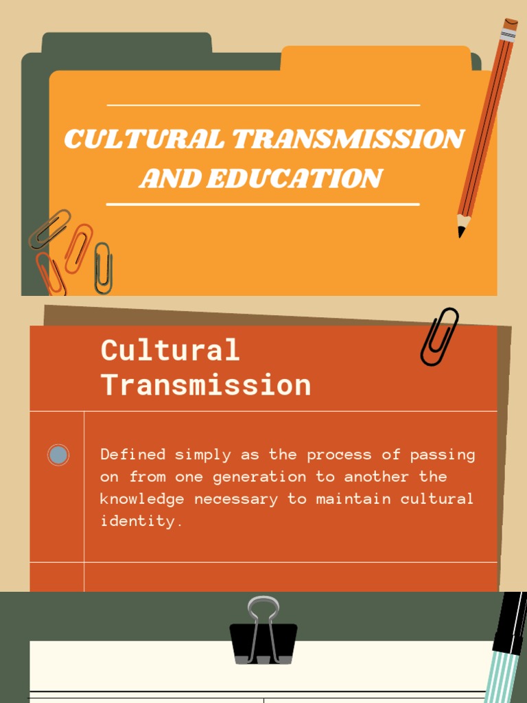 Cultural Transmission in Education | PDF | Attitude (Psychology) | Teachers