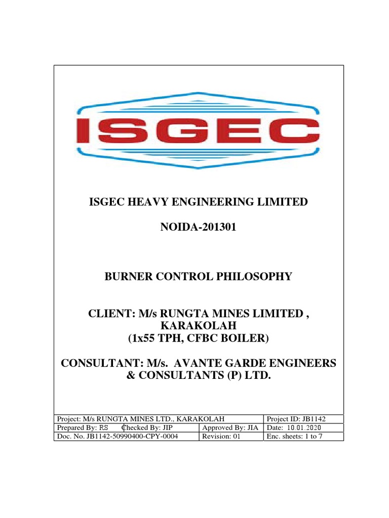 Boiler Control Philosophy 2 | PDF