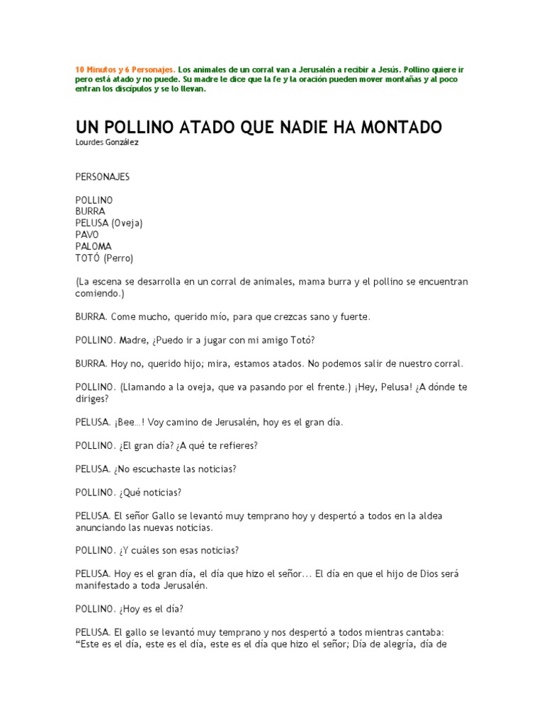 Un Pollino Atado, Que Nadie Ha Montado | PDF