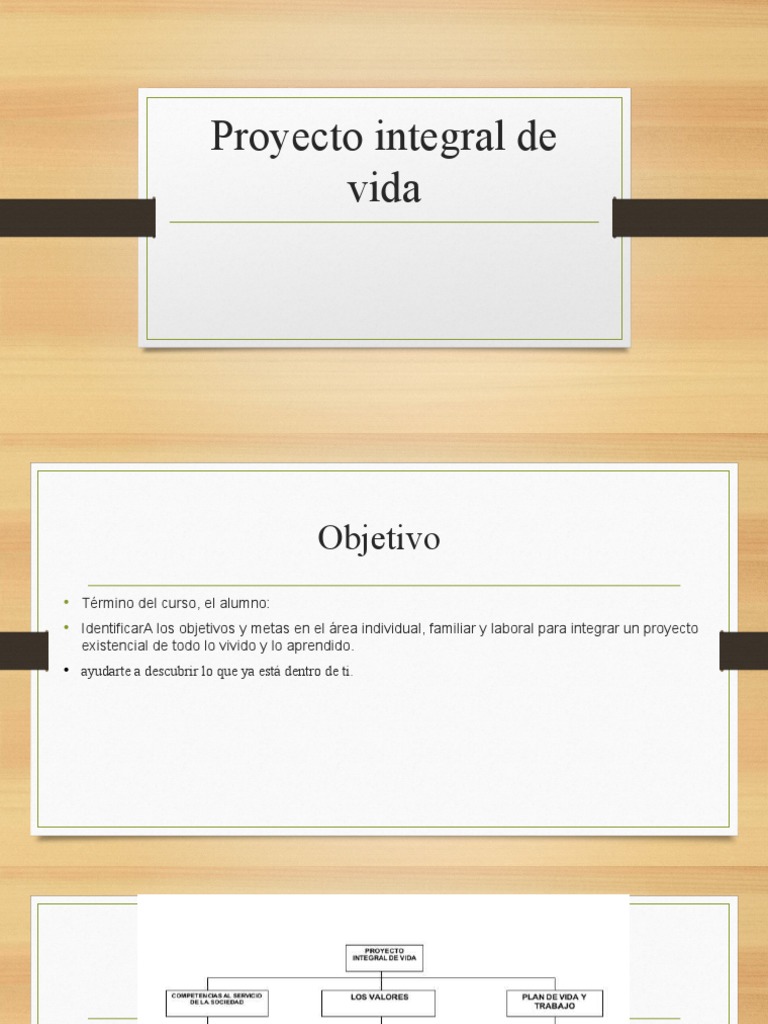 Proyecto Integral de Vida | Descargar gratis PDF | Placer | regla de oro