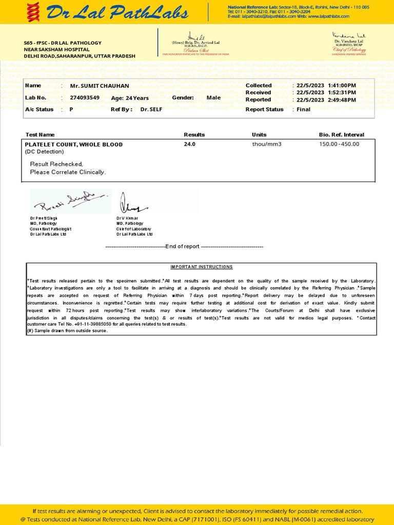 DR Lal Lab | PDF
