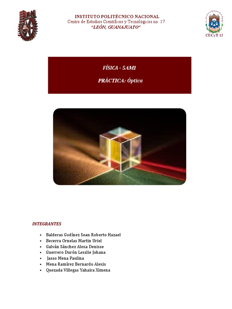 Practica Fisica Optica | PDF