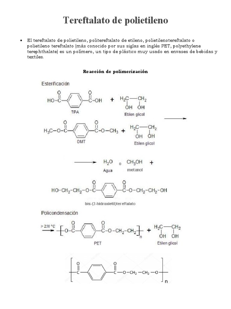 Tereftalato de Polietileno | PDF