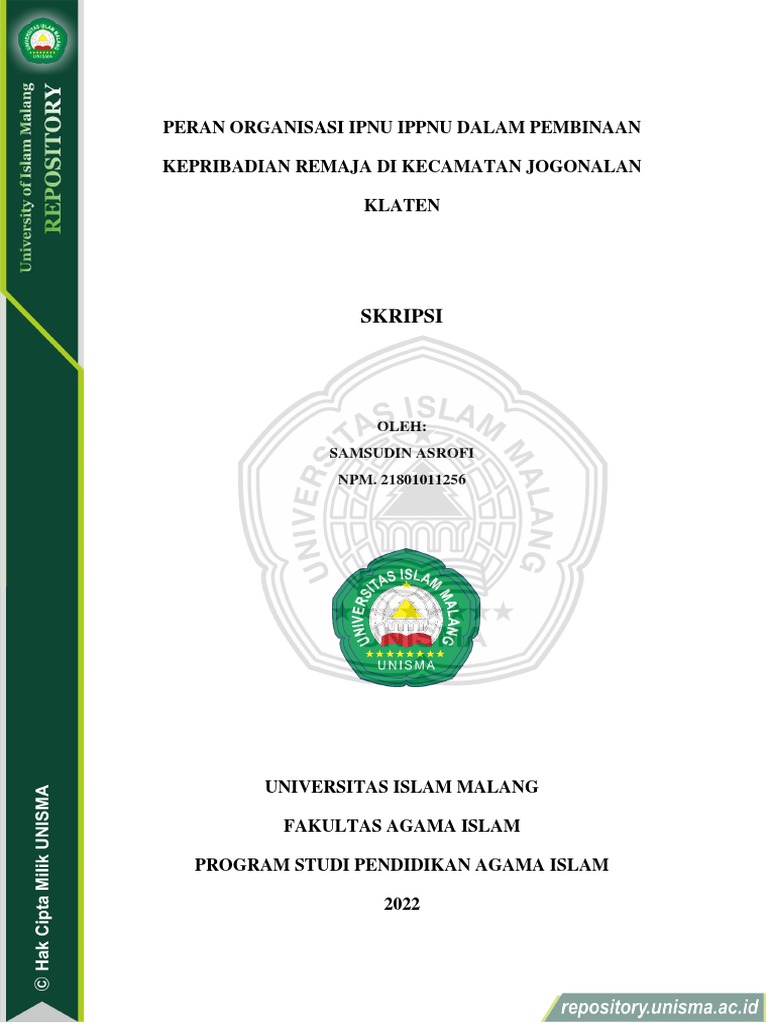S1 - Fai - 21801011256 - Samsudin Asrofi | PDF | Karier & Perkembangan