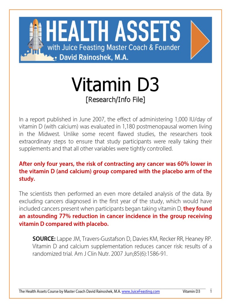 Vitamin D3 | PDF