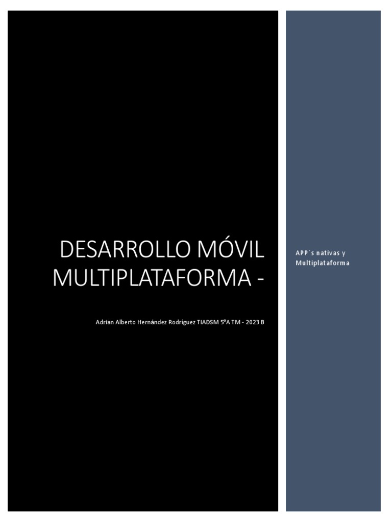 APP S Nativas y Multiplataforma - AAHR | PDF | Software multiplataforma ...