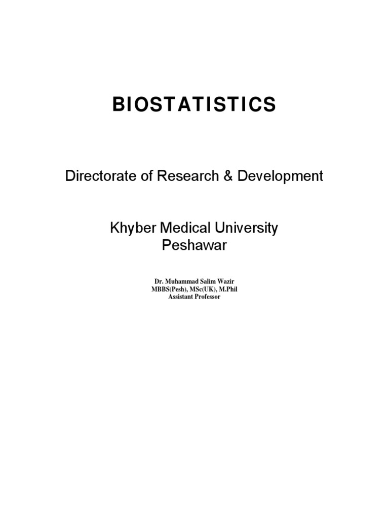 Biostatistics Book | PDF | Self-Improvement | Science & Mathematics