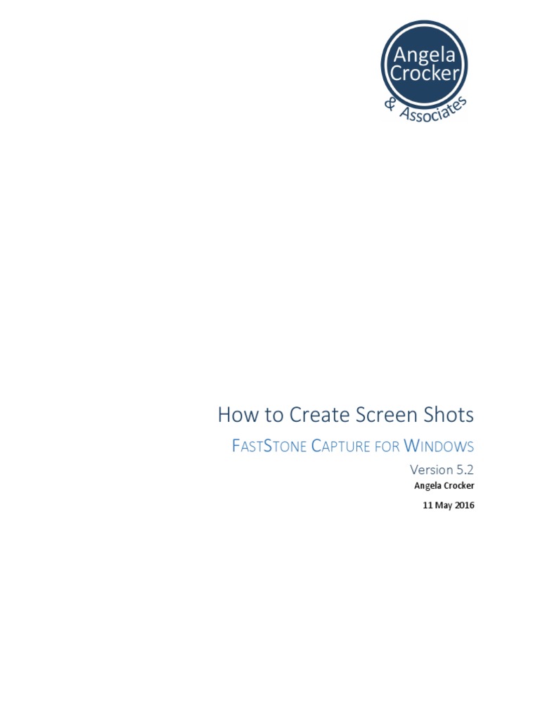 How To Use FastStone Capture | PDF | Screenshot | Icon (Computing)