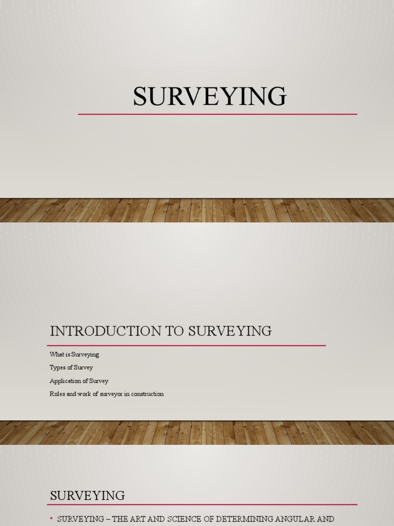 Overview of Surveying Types and Roles | PDF | Surveying | Metrology