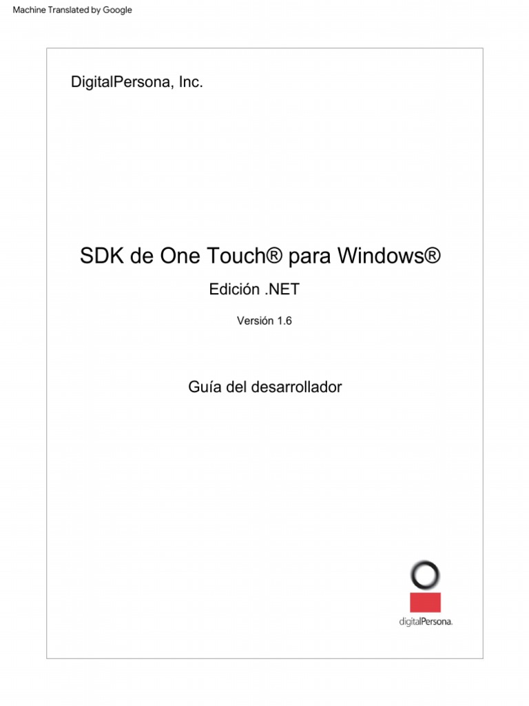 One Touch For Windows SDK .NET Developer Guide | Descargar gratis PDF | Marca comercial | Microsoft
