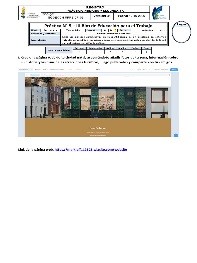 Práctica Ept, Página Web. | PDF