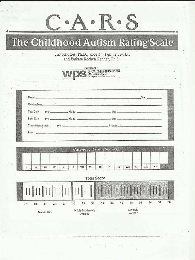 The Childhood Autism Rating Scale (CARS) | PDF