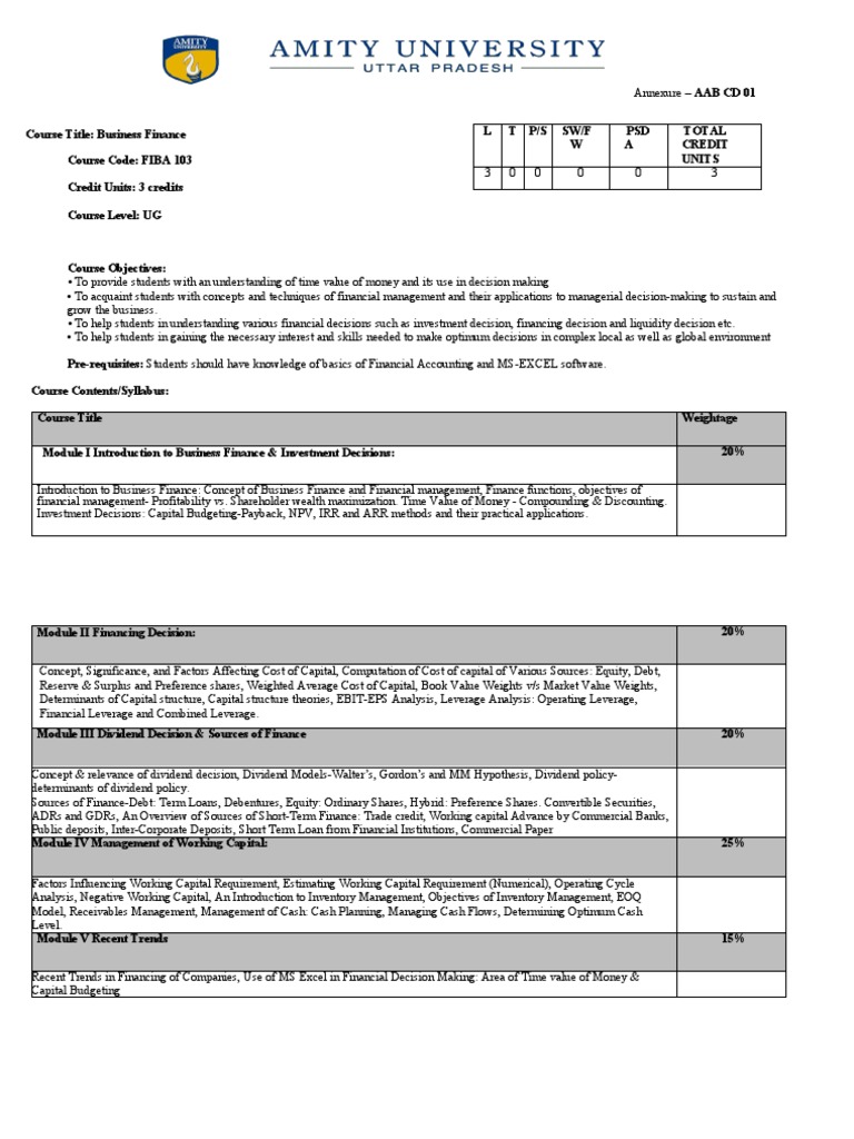 Business Finance | PDF | Financial Economics | Business