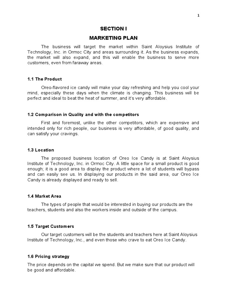 Business Plan Final Manuscript | PDF | Marketing | Cream