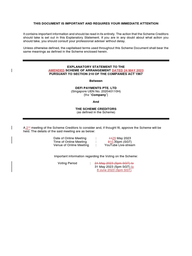 Vauld RDA Final Distribution Notice | PDF | Market Liquidity ...