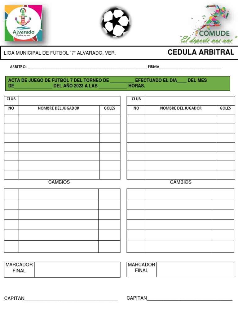 Cedula Fut 7 - 022303 | PDF
