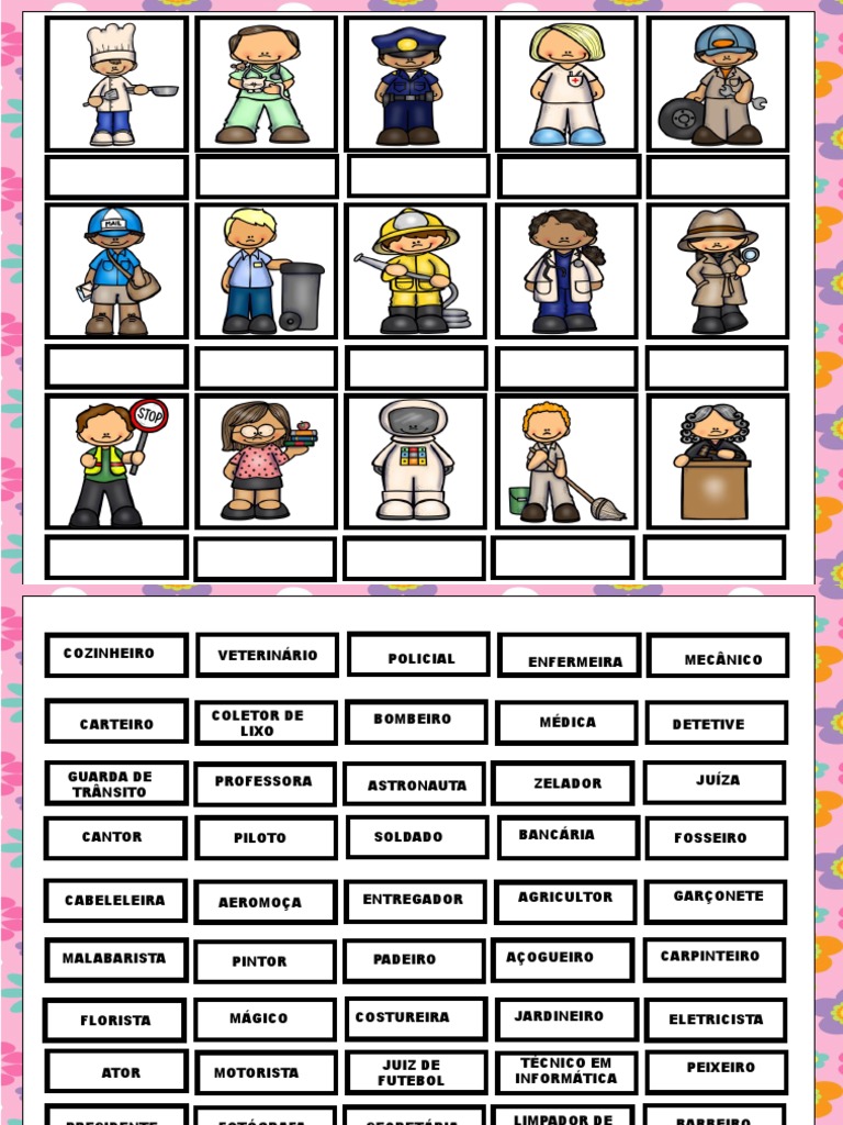 Jogo Da Memoria Profissoes | PDF