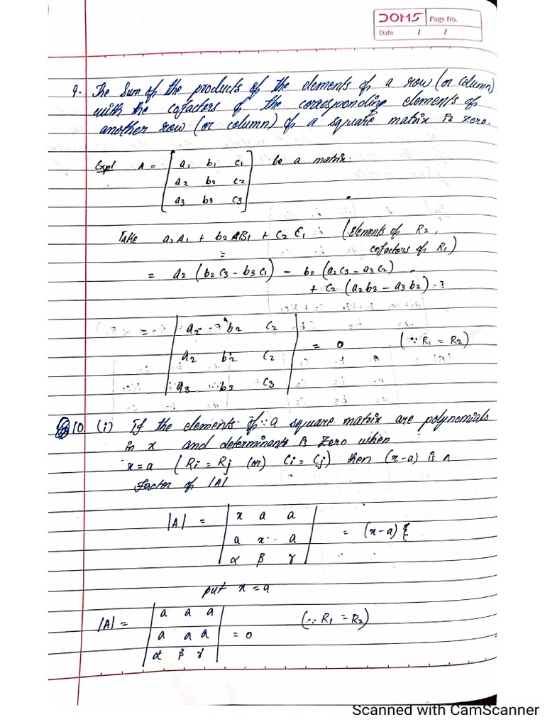 matrix notes | PDF