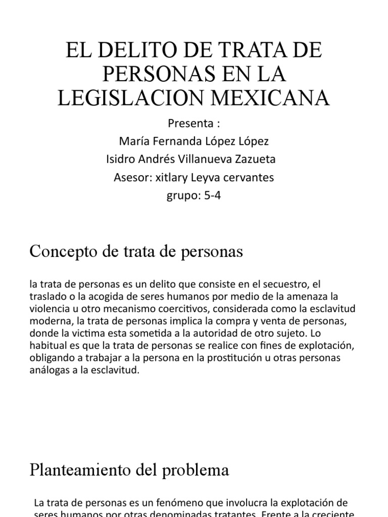 El Delito de Trata de Personas en La | PDF | Trata de personas | Justicia